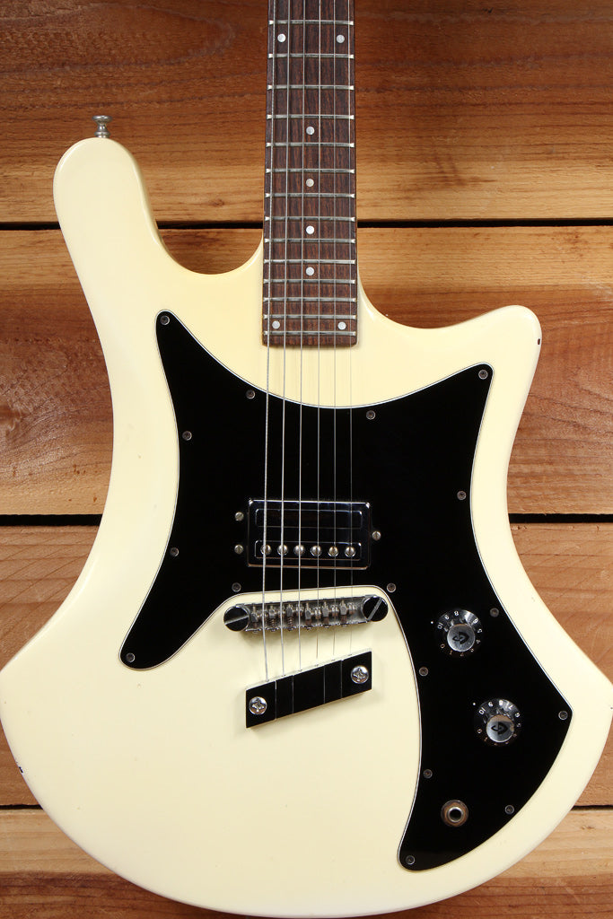 GUILD S60 Rare Vintage SOLID BODY Aged White Mahogany Orig Case + Manu ...
